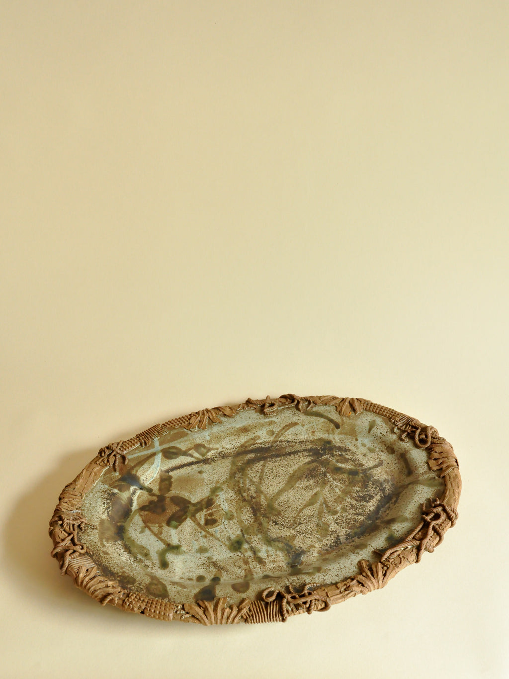 Kathy Peck Ceramic Tray with Hand-Molded Trim, Signed – Abigail Bell