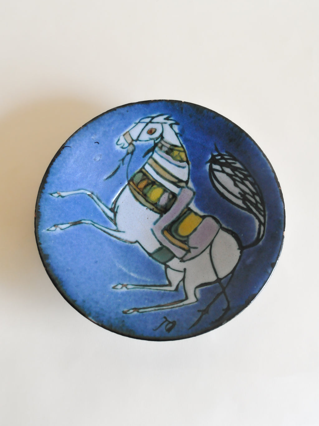 English Chelsea Studio Pottery Horse Bowl, Signed – Abigail Bell