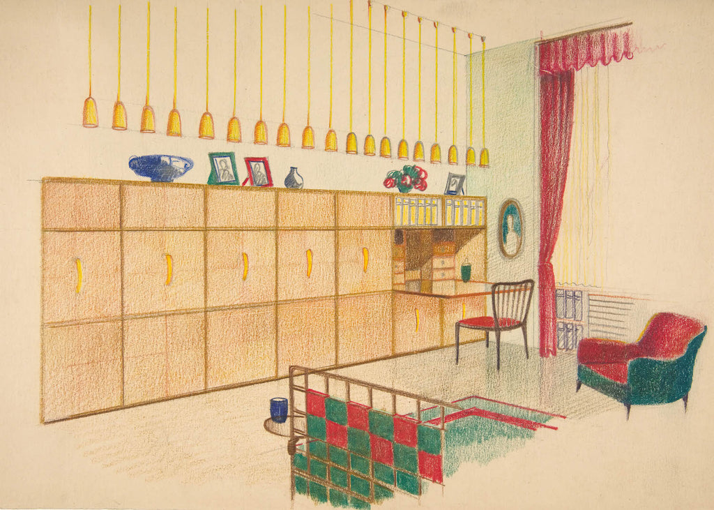 Living Room II Print, 1944 – Abigail Bell