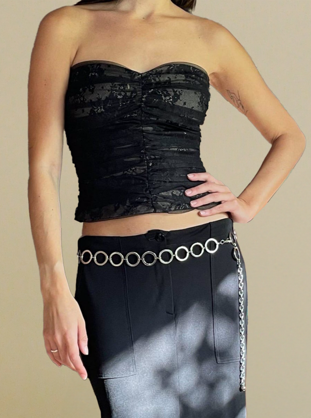 2000s Mesh and Lace Corset (XS) – Abigail Bell