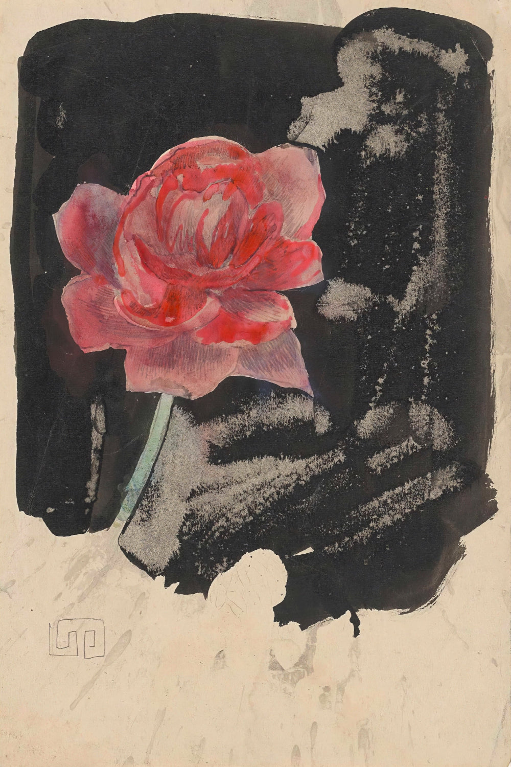 Red Rose Print, Late 19th-Early 20th Century – Abigail Bell