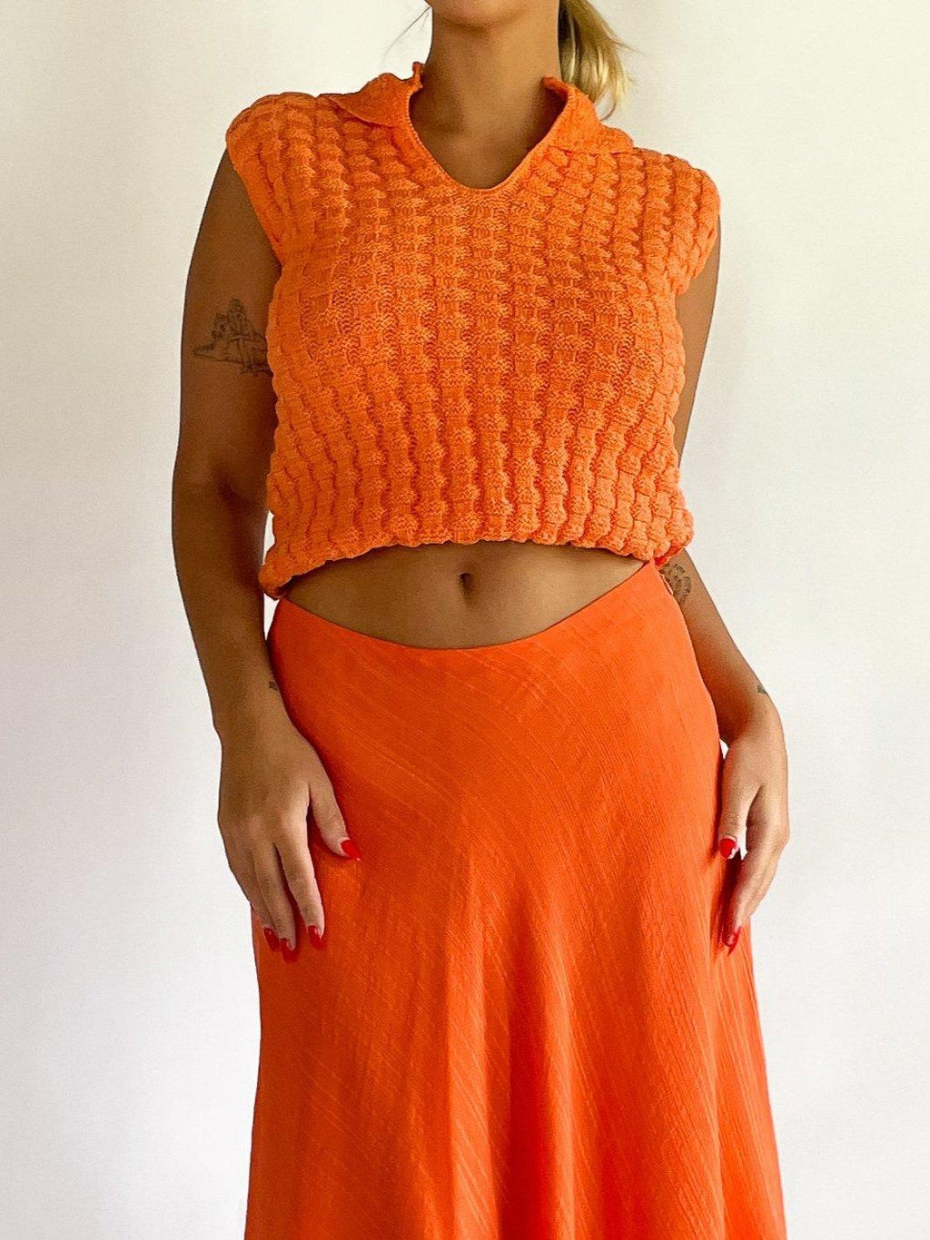 1960s Orange Knit Vest (M-L) – Abigail Bell
